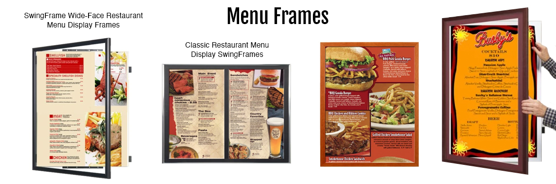 SwingFrame Menu Displays – Displays4Sale