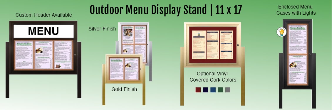 Outdoor Menu Display Stand | 11x17 – Displays4Sale