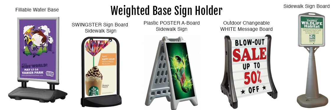 Weighted Base Retail Sign Holders – Displays4Sale