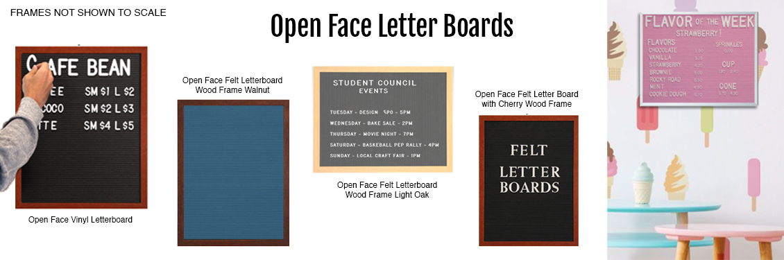 Open Face Letter Boards – Displays4Sale