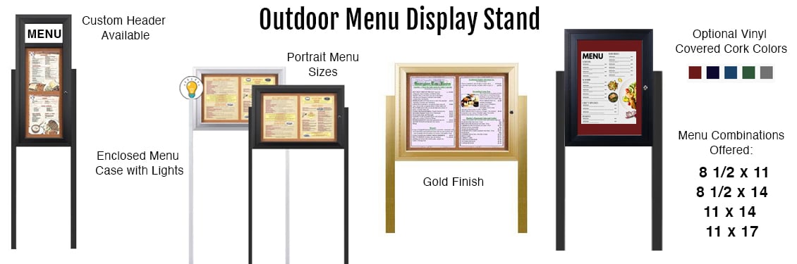 Outdoor Menu Display Stand – Displays4Sale