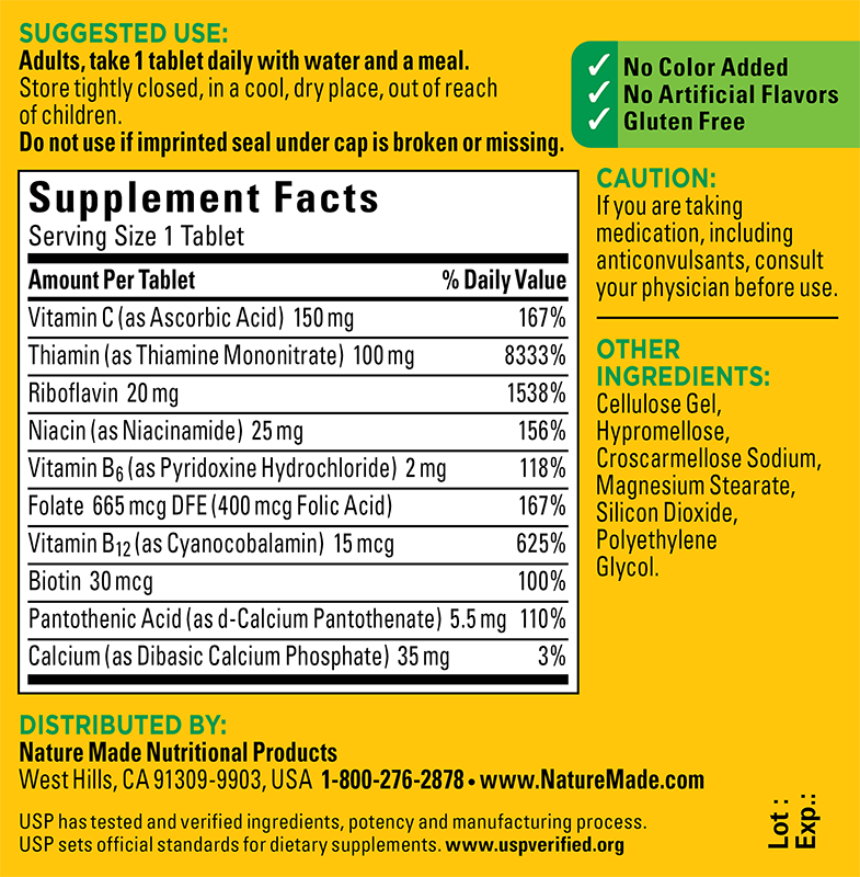 Super B-Complex with C Tablets | Convert Food into Energy | Nature Made®