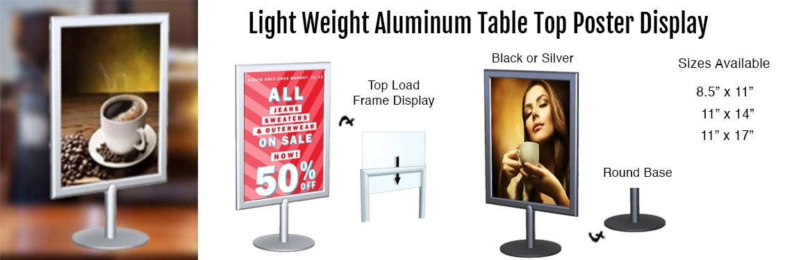 Portable & Stylish Signage Solution: Shop Lightweight Aluminum Tabletop ...