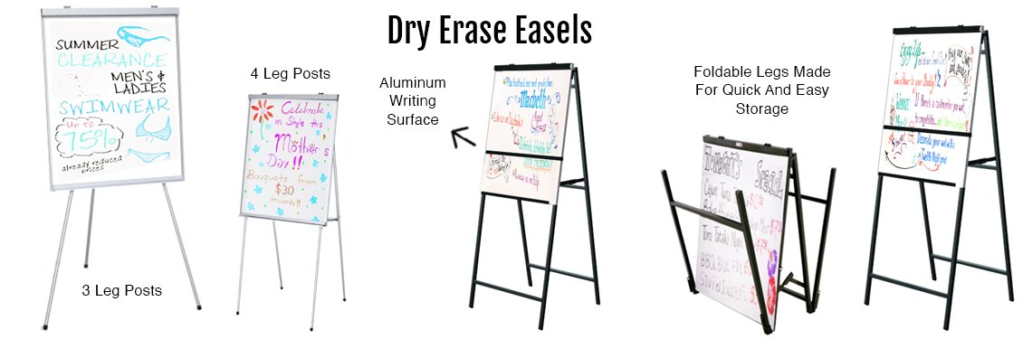 Portable & Flexible Display Soltuions: A-Frame Dry Erase Easel Displays ...