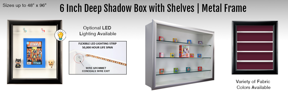 Shop Premium Display Cases with Super Wide-Face Frames, Shelves and ...