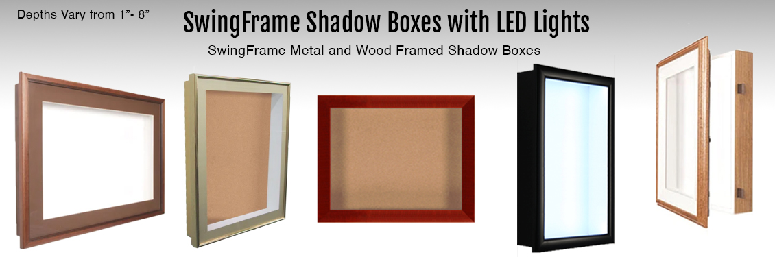 SwingFrame Shadow Boxes with LED Lights – Shadowboxes