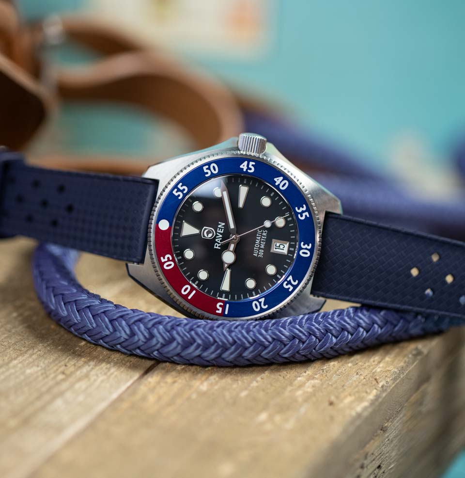 The Rockaway Vintage Style Rubber Watch Strap – Windup Watch Shop