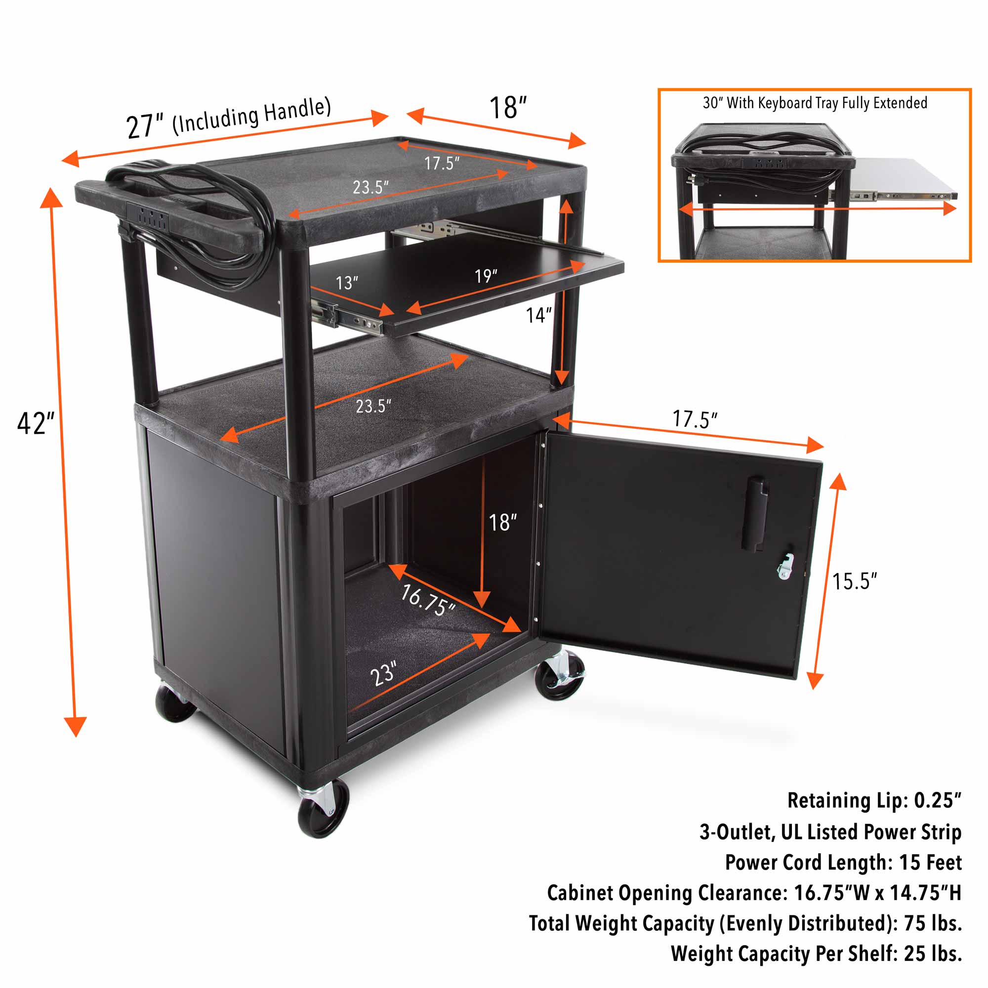 Av Cart With Locking Cabinet | Cabinets Matttroy