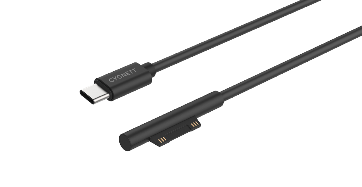 USB-C to Microsoft Surface Laptop Cable - Black 1m