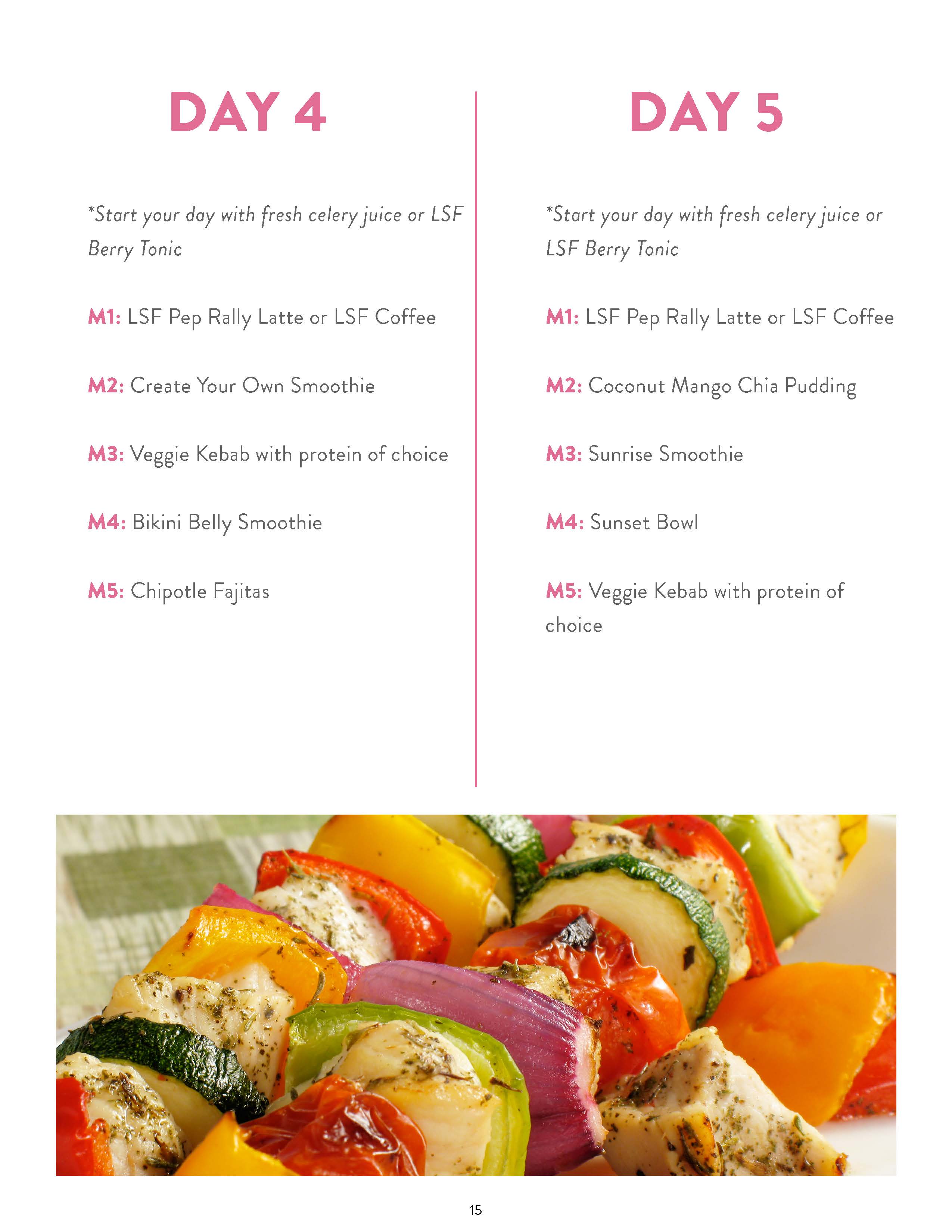 14 Day Shape Up Meal Plan