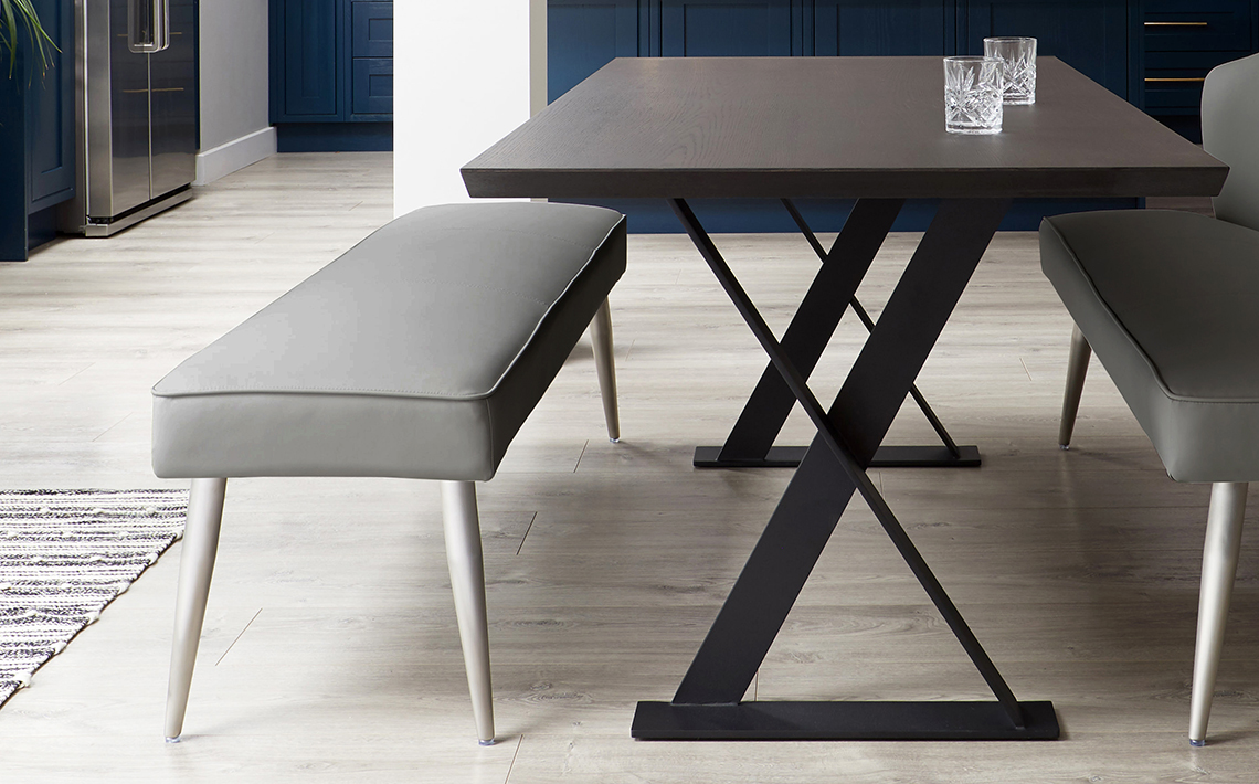 Mellow 3 Seater Stainless Steel Bench without Back | UK | Danetti