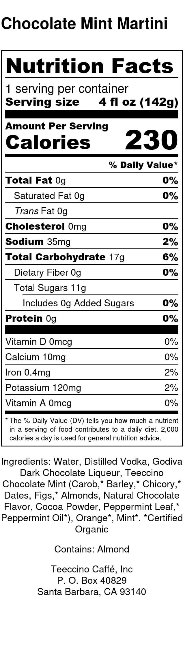 Ultimate Chocolate Martini Recipe Teeccino Chocolate Mint Martini