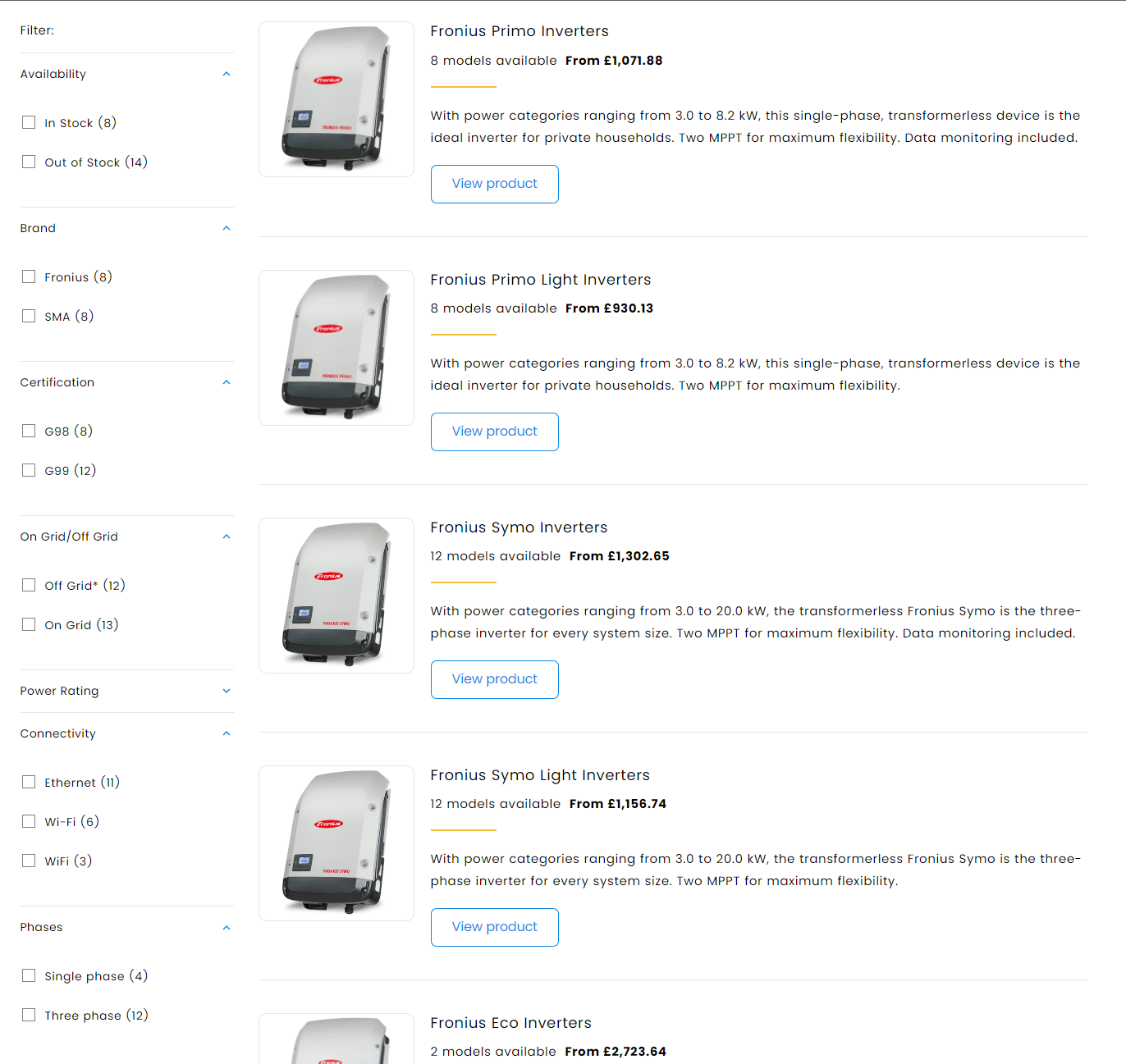 New website features – Wind & Sun