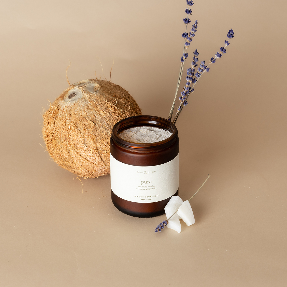 Pure | All-Natural Coconut Oil & Kaolin Clay Bath Milk | Fern & Petal