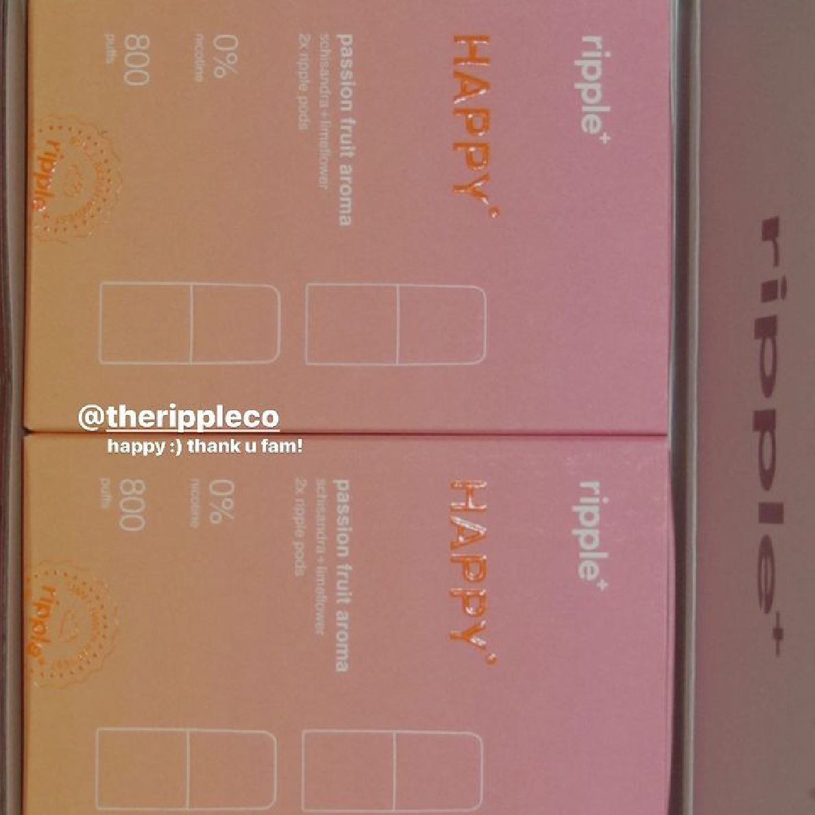 ripple+ | HAPPY Pods - zero nicotine passion fruit puffs – theripplecoEU