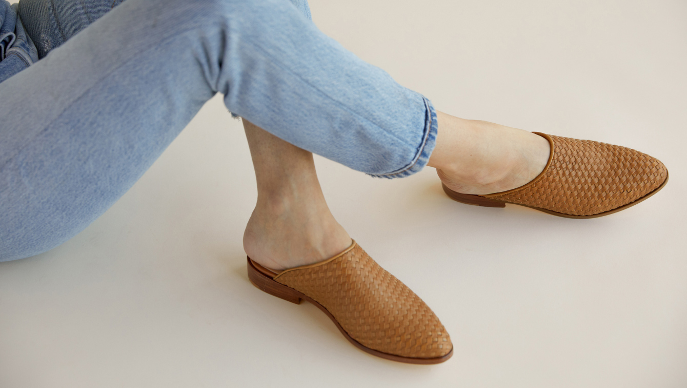 Women's Mule Woven Almond | Nisolo