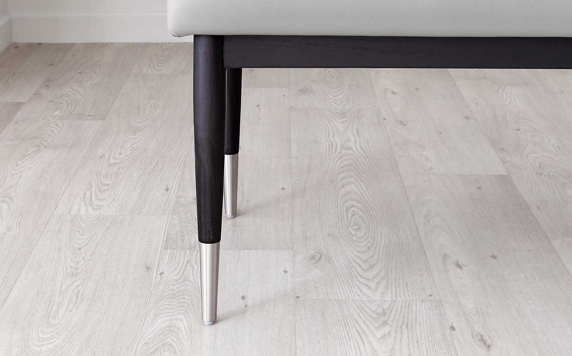 Clover Mid Grey Faux Leather Dining Bench Without Backrest| Danetti