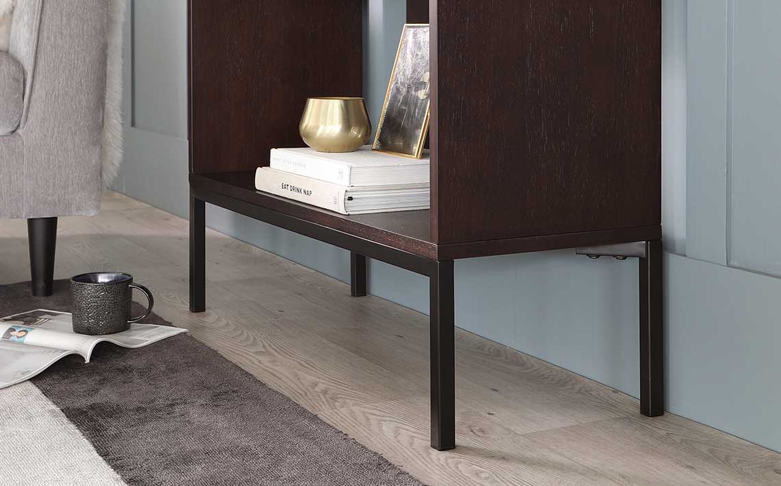 Reed Dark Walnut Tall Storage Unit With Black Legs | Danetti
