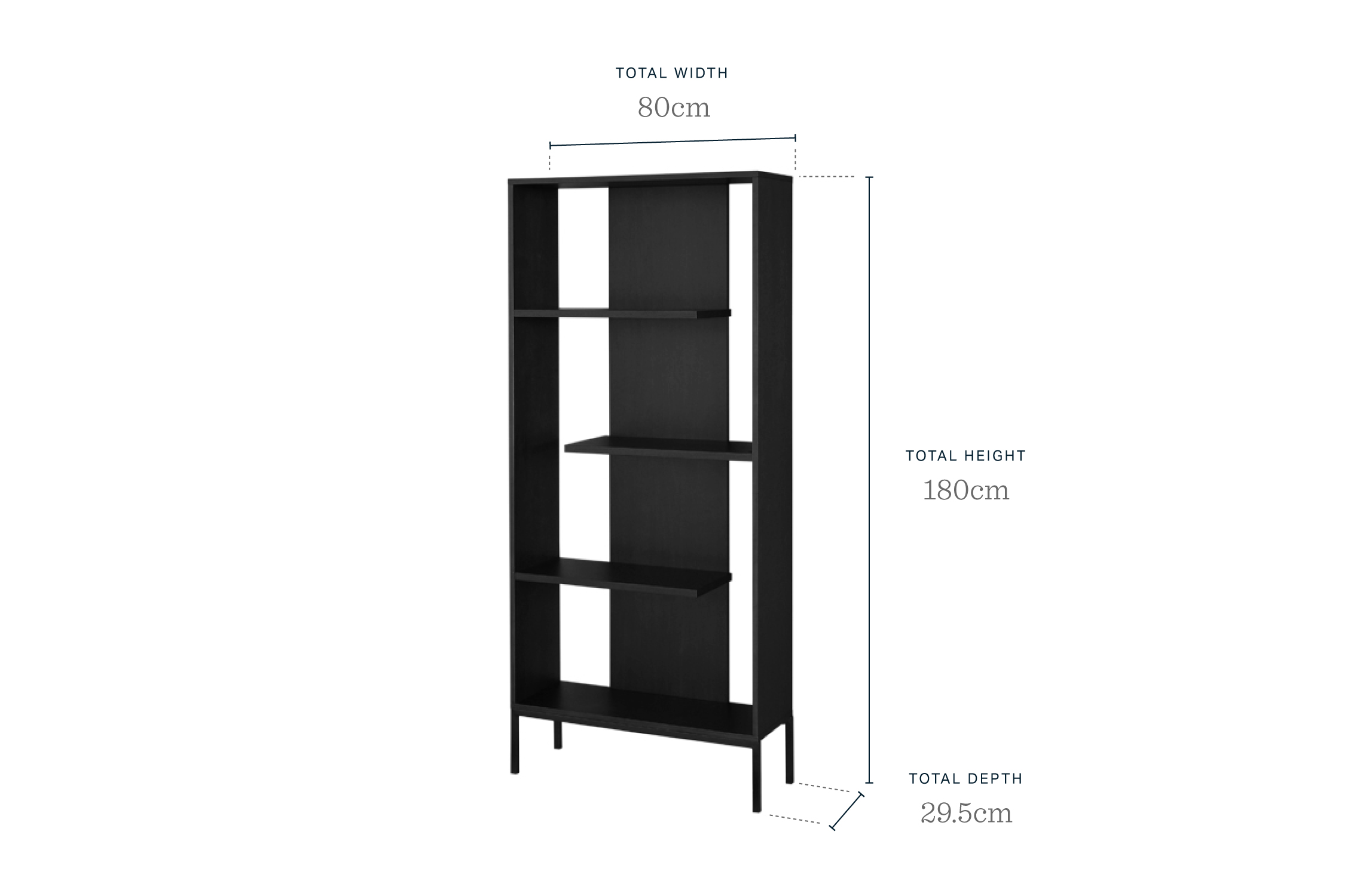 Reed Dark Walnut Tall Storage Unit With Black Legs | Danetti