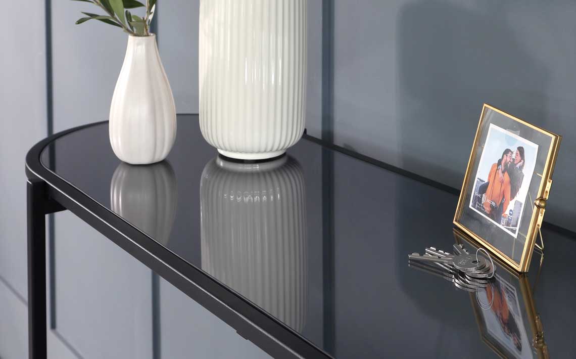 Thea Smoked Mirror Console Table by Danetti
