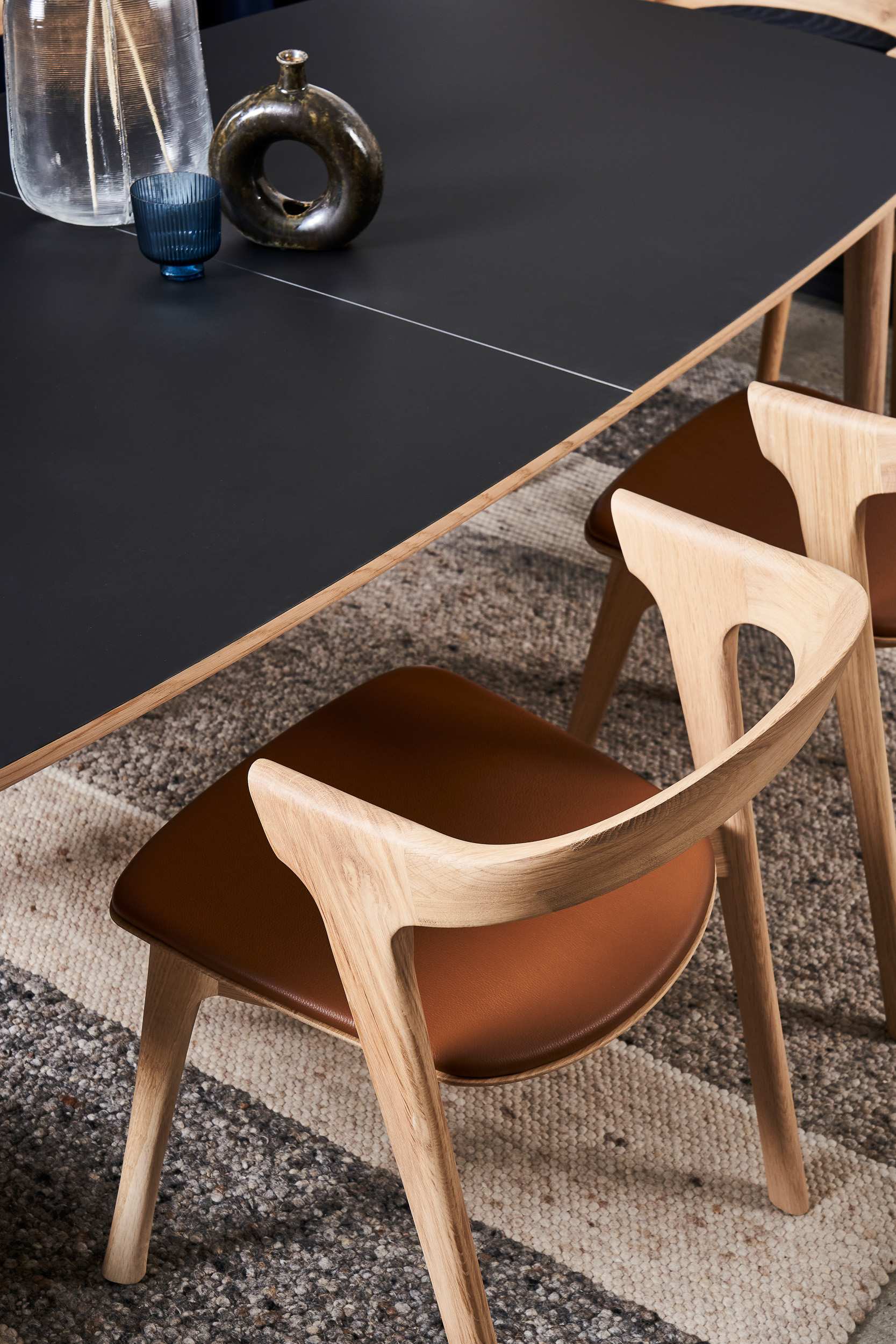 Ethnicraft Oak Bok Dining Chair - Leather – Trit House