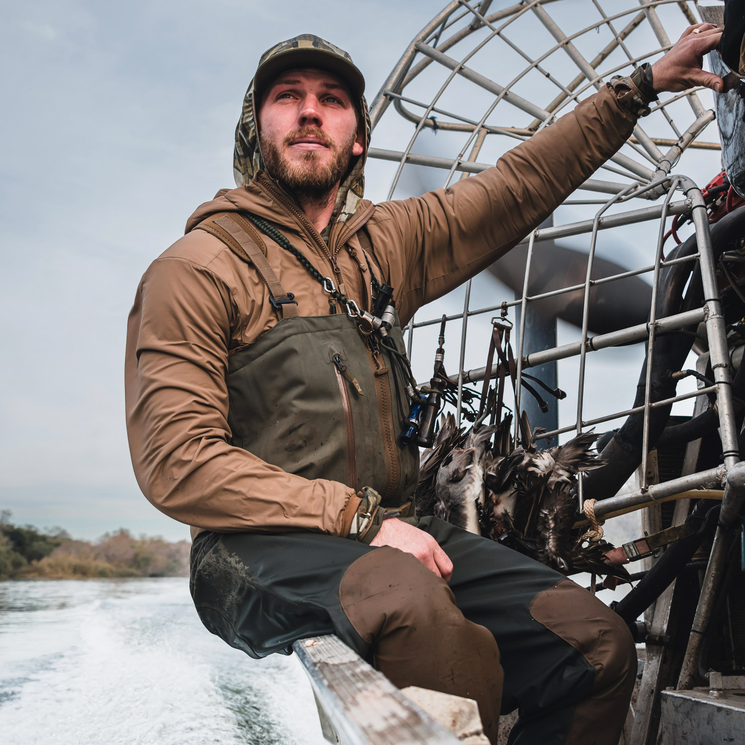 Zip Duck Hunting Waders - Otter Brown | Rugged & Waterproof – Dive Bomb ...