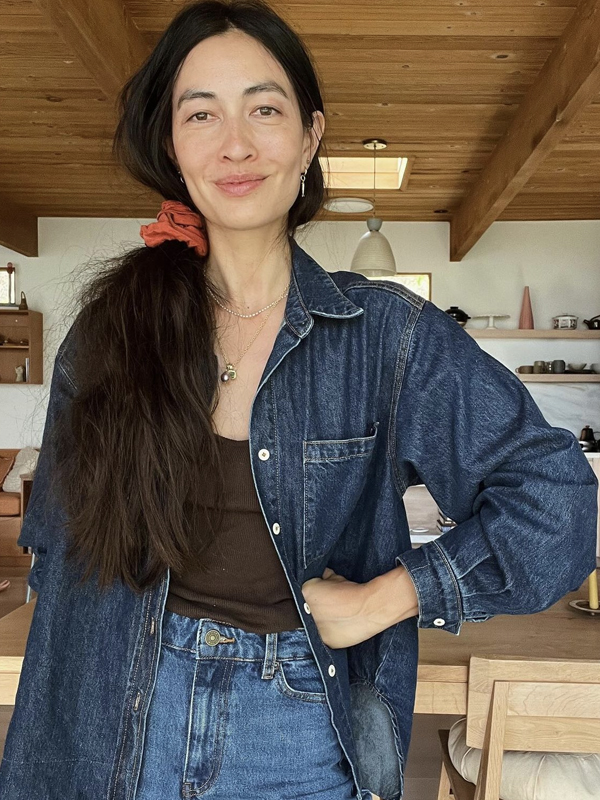Marcie Shirt, Tencel Denim, Vintage Dark | OZMA Marcie Shirt, Tencel Denim, Vintage Dark | OZMA