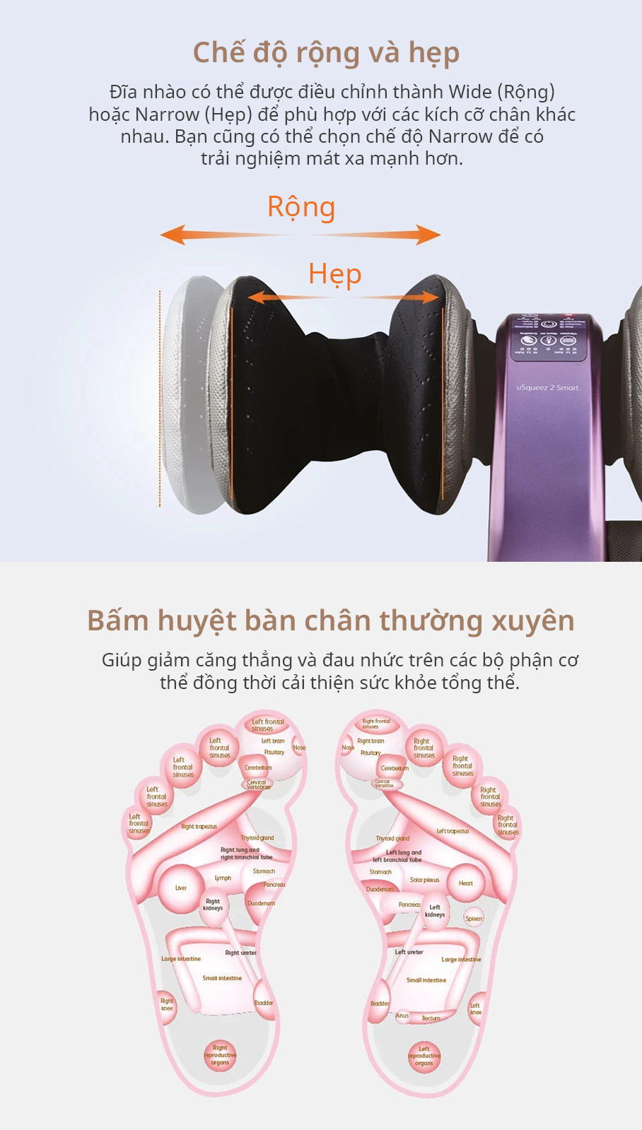Máy Massage chân OSIM uSqueez 2 smart – OSIM VN