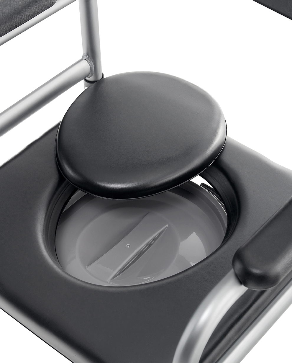 Bion Toilet Commode Chairs with Wheels | 4 Omni-Directional Wheels ...